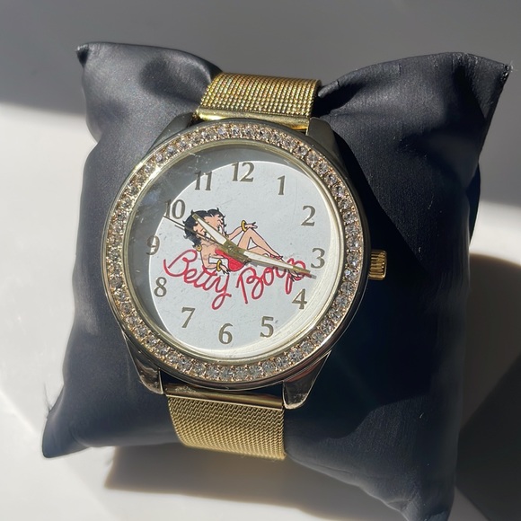 Betty Boop | Accessories | Gold Tone Betty Boop Bling Bling Mesh Band ...